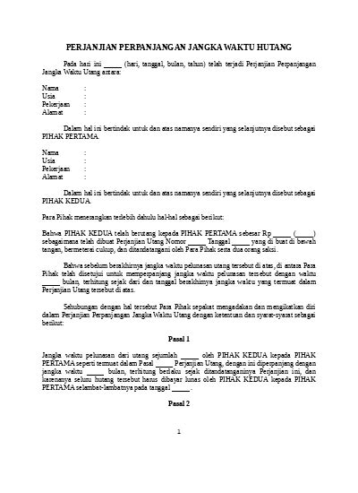Detail Contoh Surat Perjanjian Jatuh Tempo Pembayaran Koleksi Nomer 43