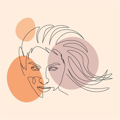 Premium Vector Outline Minimalist Women Face Potrait Line Art