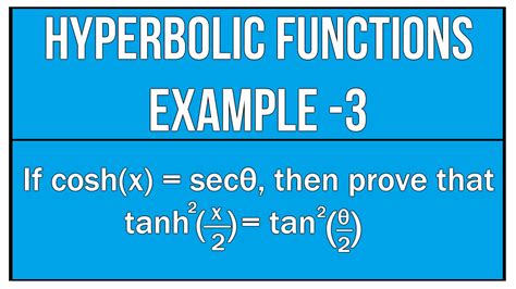hyperbolic functions example 3 maths trigonometry youtube