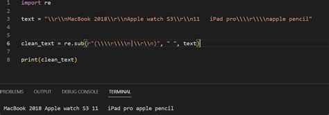 python remove endline characters using regex stack overflow