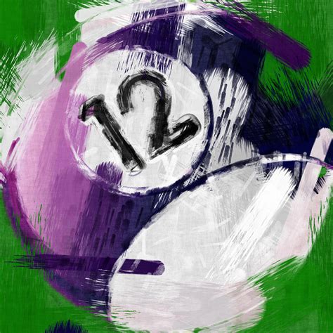 Number Twelve Billiards Ball Abstract Photograph By David G Paul Fine