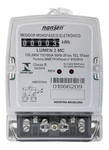 Rel Gio Energia Medidor Luz Consumo Monof Sico F N Nansen Mc