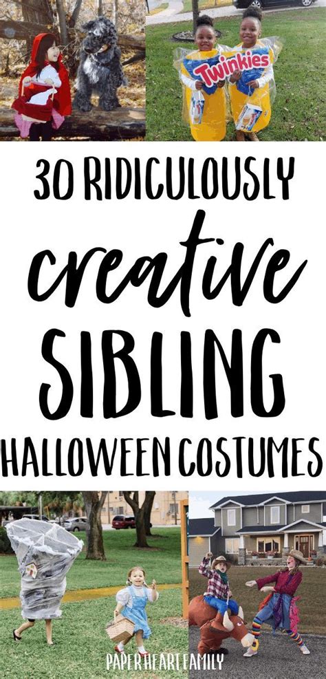 30 Incredible Sibling Halloween Costume Ideas Sibling Halloween
