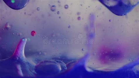Bubble Fluid Oil Texture Paint Water Drop Wet Gel Stock Footage Video
