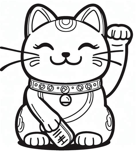 Desenhos De Maneki Neko Muito Fofo Para Colorir E Imprimir Porn Sex