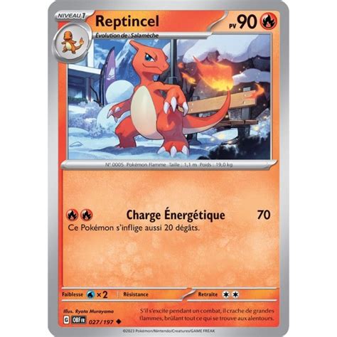 Reptincel Carte Pok Mon Peu Commune Neuve Fr