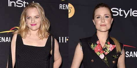 Elisabeth Moss Evan Rachel Wood Bring Their Fashion A Game For HFPA