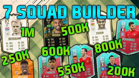FIFA 20 SQUAD BUILDER 200K 250K 500K 550K 600K 800K 1M HYBRID SQUAD