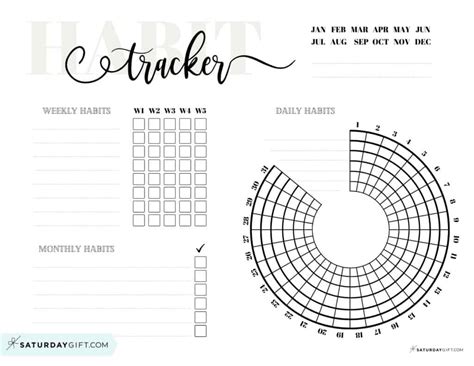 Monthly Habit Tracker Printable Pdf