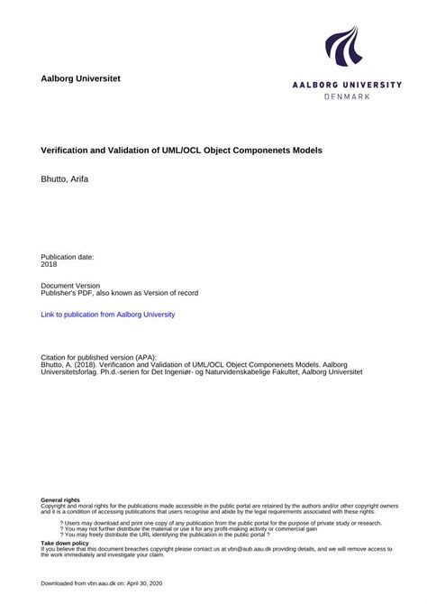 pdf verification and validation of uml ocl object component …€¦ · system these system