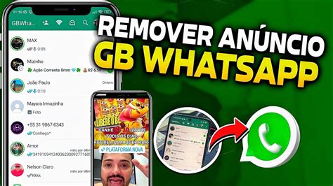 COMO REMOVER ANUNCIOS E PROPAGANDAS DO WHATSAPP GB 3 PASSOS YouTube