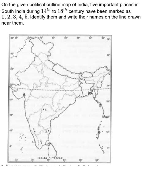 In The Outline Political Map Of India Given Below Five States Hav