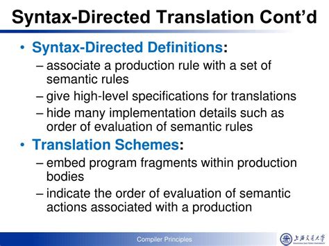 Ppt Syntax Directed Translation Powerpoint Presentation Free