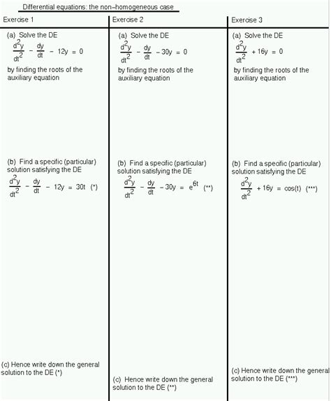 differential equations math100 revision exercises resources mathematics and statistics