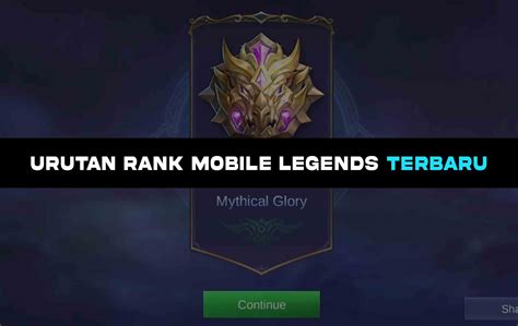 Inilah Urutan Pangkat Atau Rank Di Mobile Legends Terbaru