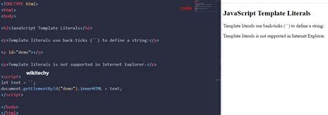 javascript template literals how to use template strings in javascript wikitechy