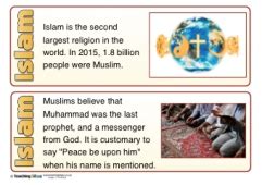 Islam Fact Cards Teaching Ideas