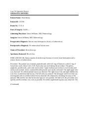 Operative Report Docx Case 3 Operative Report OPERATIVE REPORT