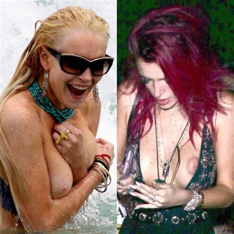 Lindsay Lohan Bella Thorne Nip Slip Scrolller