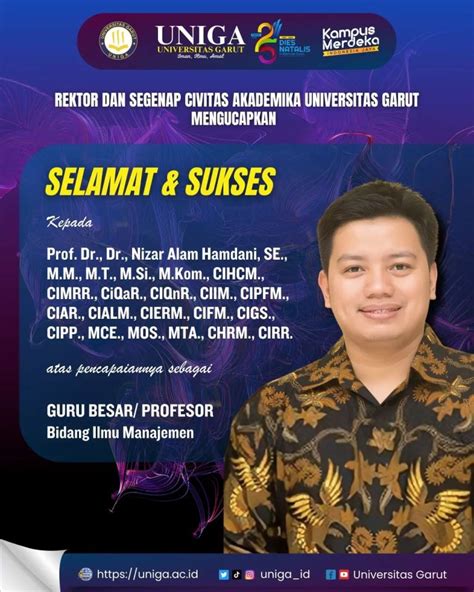 Selamat Sukses Kepada Prof Dr Dr Nizar Alam Hamdani Atas