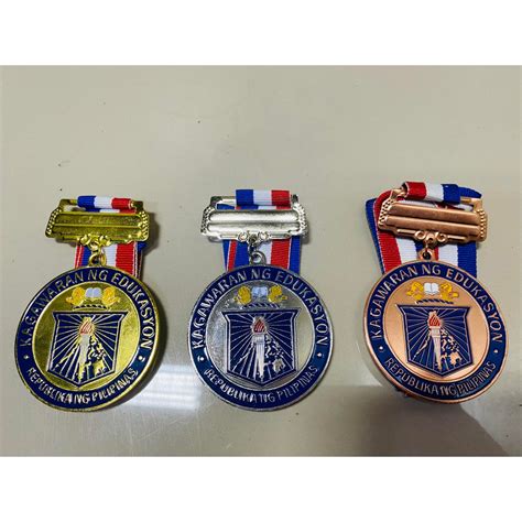 10 PIECES PER ORDER KAGAWARAN MEDALS 5 CMS Gold Silver Bronze