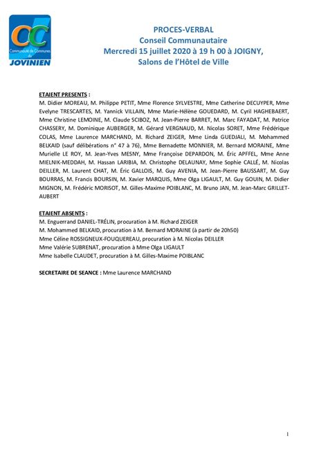 Calaméo PV Conseil Communautaire 15 07 2020
