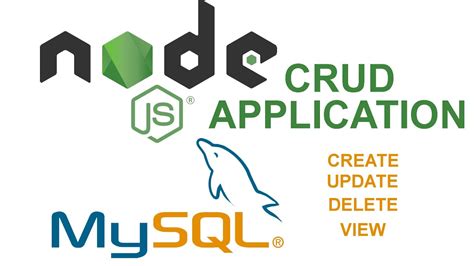 node js mysql crud application create update delete search view youtube