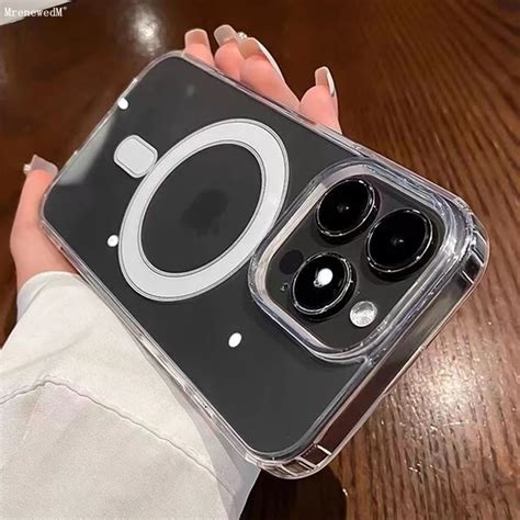 Funda Magn Tica Transparente De Lujo Para IPhone Carcasa A Prueba De