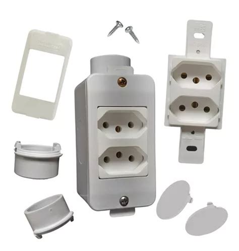 Tomada Dupla Amperes Para Condulete Pvc C Adaptador Mercadolivre