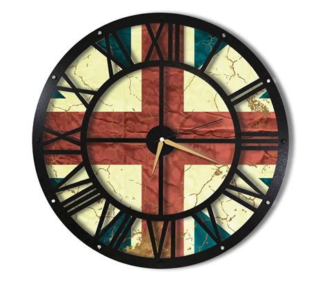Horloge Murale En Métal Wall Angleterre Diam 50 Cm Noir Horloge