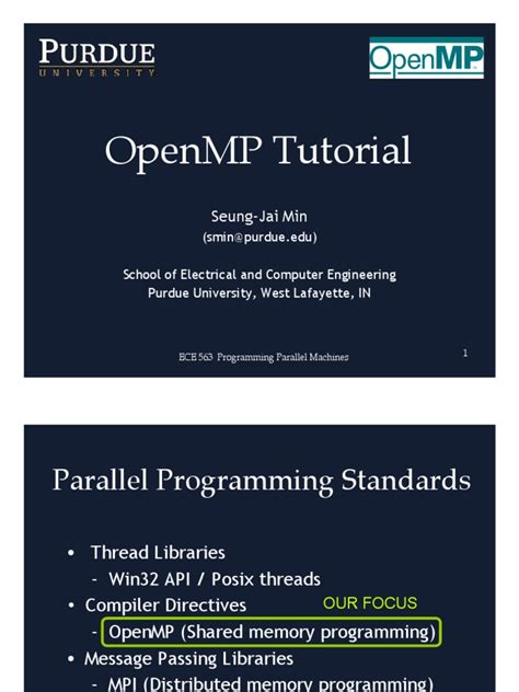 an introduction to parallel programming with openmp shared memory programming and compiler