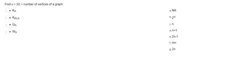 solved find v ∣v∣ number of vertices of a graph knn km n