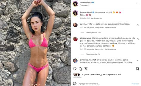 Johanna Fadul Respondió A Los Comentarios Que Recibió Sobre Su Cuerpo Quiero Estar Más Rayada