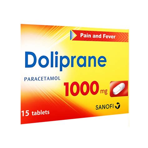 DOLIPRANE 1000 MG PAIN FEVER RELIEVE PARACETAMOL 15 TABLETS