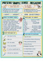 Simple Present Tense Positive Sentences Exercises Online Degrees