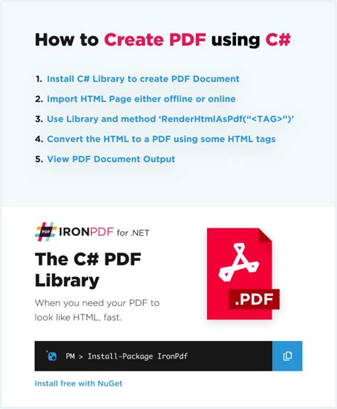 c create pdf files all in one pdf solution ironpdf