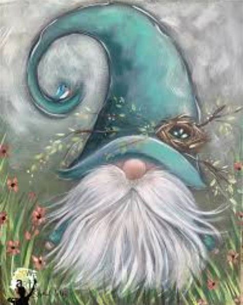 Pin By Mari Godwin On Gnomes Whimsical Art Paintings Canvas Painting