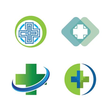 Vector de plantilla de logotipo médico de salud Vector Premium