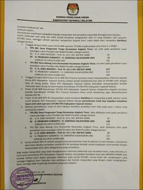 Contoh Surat Permohonan Maaf Perusahaan Formal Surat Permohonan