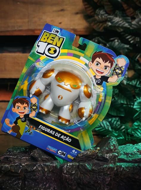 Brinquedo Boneco Bola de Canhão Dourado Ben 10 Figuras de Ação Sunny