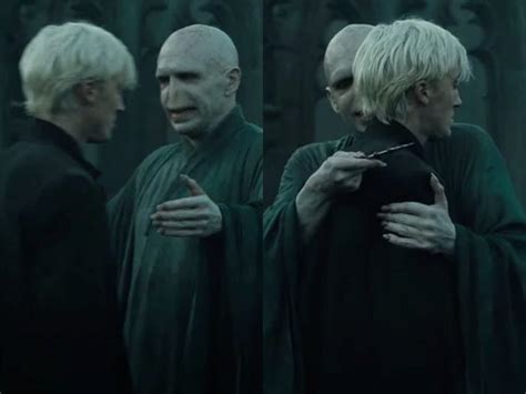 Harry Potter Ralph Fiennes Improvised Awkward Voldemort Draco Hug Business Insider