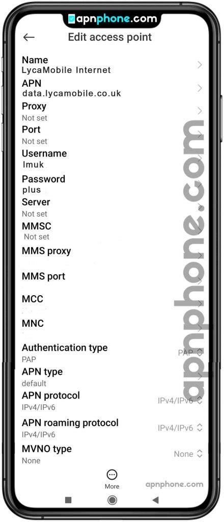LycaMobile APN Settings Android IPhone 5G 2024