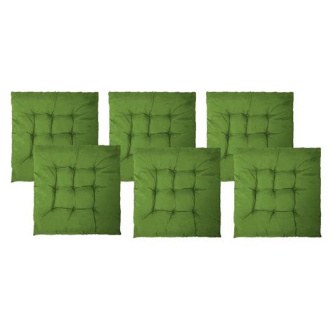 Kit 6 Almofadas Futon Assento Para Cadeira Verde 40x40 Submarino