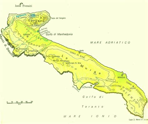 Geografica Della Puglia Cartina Italia