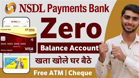 Nsdl Payments Banks Account Opening Online Nsdl Payments Bank Zero