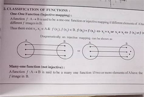 2 classification of functions one one function injective mapping a