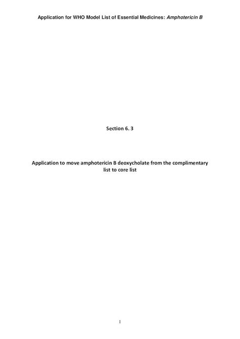 pdf section 6 3 application to move amphotericin b deoxycholate from the complimentary