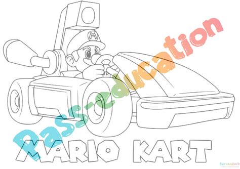 Coloriage gratuit mario kart dessins à télécharger et imprimer