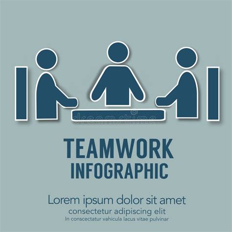 Concepto Del Trabajo En Equipo Infographic Stock de ilustración