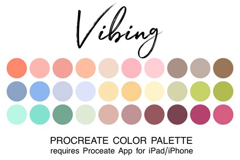 Vibing Procreate Color Palette Graphic By JulieCampbellDesigns
